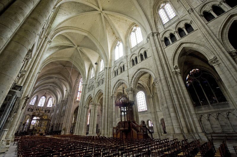 Sens - Cathedral interior stock photo. Image of yonne - 25290670