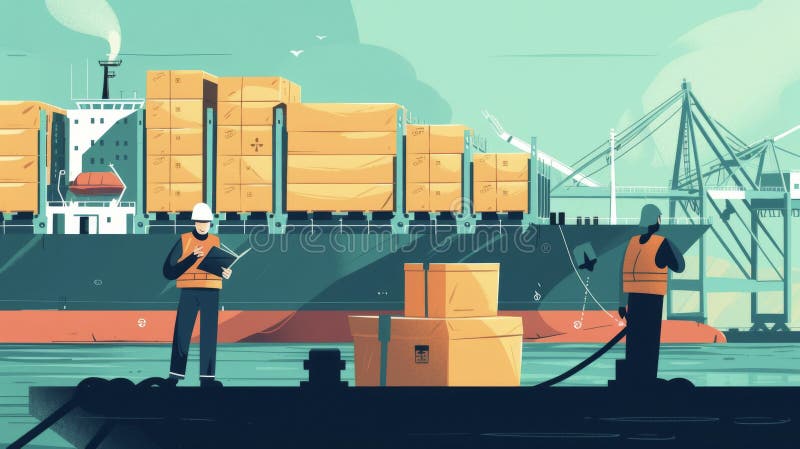 With a Sense of Authority the First Mate Coordinates the Loading and ...