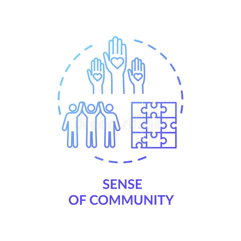 Sense of Community Red Concept Icon Stock Vector - Illustration of ...