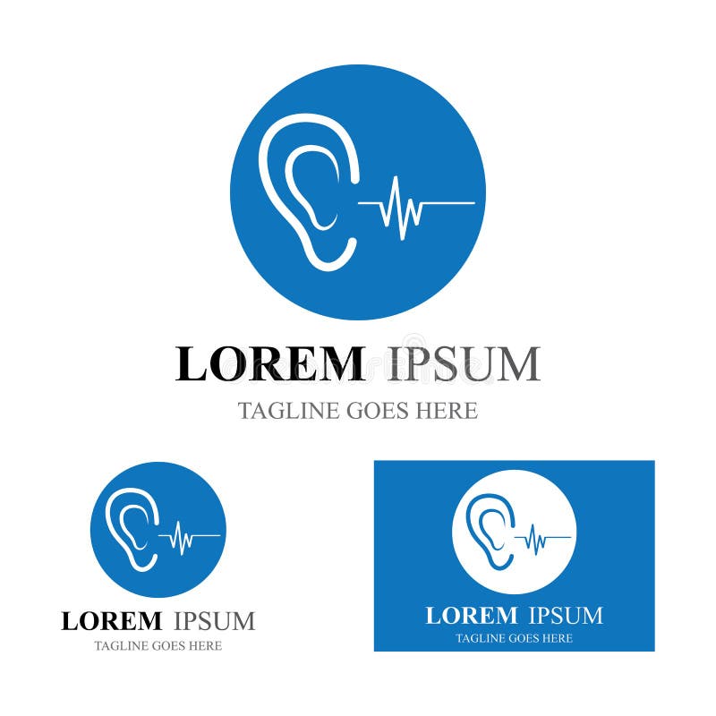 Sense of Hearing Ear Icon Logo Vector Design Template Illustration ...