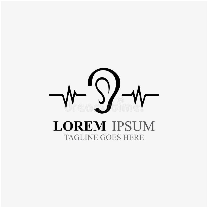 Sense of Hearing Ear Icon Logo Vector Design Template Illustration ...