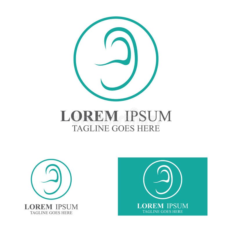 Sense of Hearing or Ear Icon Logo Vector Design Template Illustration ...