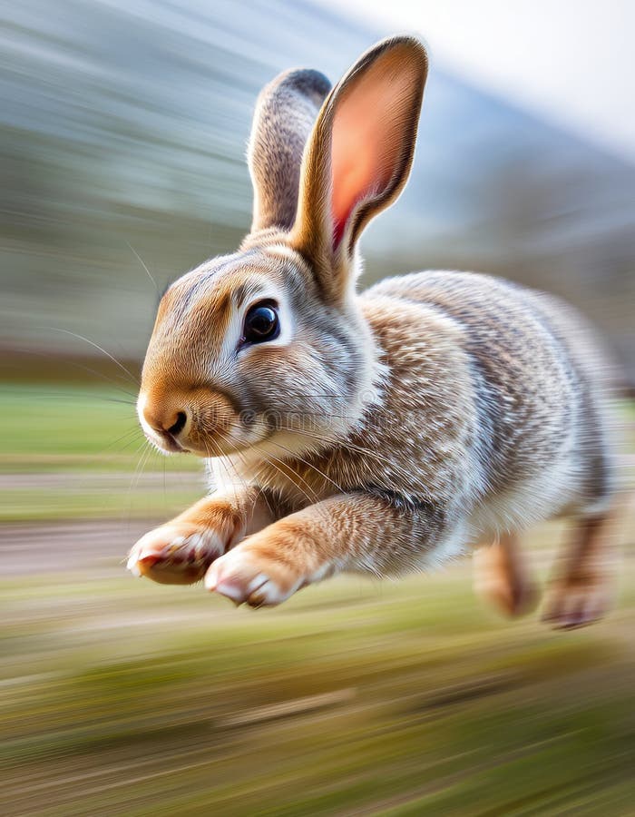 Rabbit Rush Closeup of a Rabbit S Legs in Motion Slow Shutter Sp Stock Illustration ...