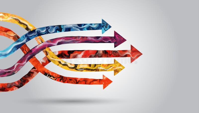 Perspective Arrow Infographic Template Stock Vector - Illustration of ...