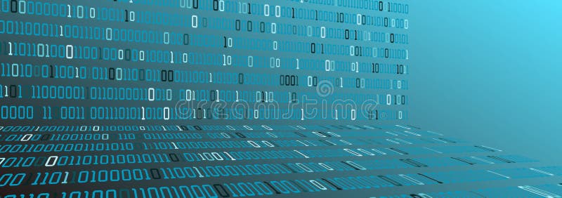 Abstract Technology Binary Code Background.Digital Binary Data and ...