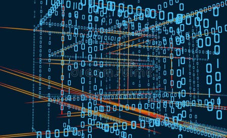 Abstract Technology Binary Code Background.Digital Binary Data and Secure Data Concept with ...