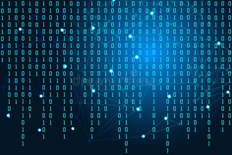 Abstract Technology Binary Code Background.Digital Binary Data and ...