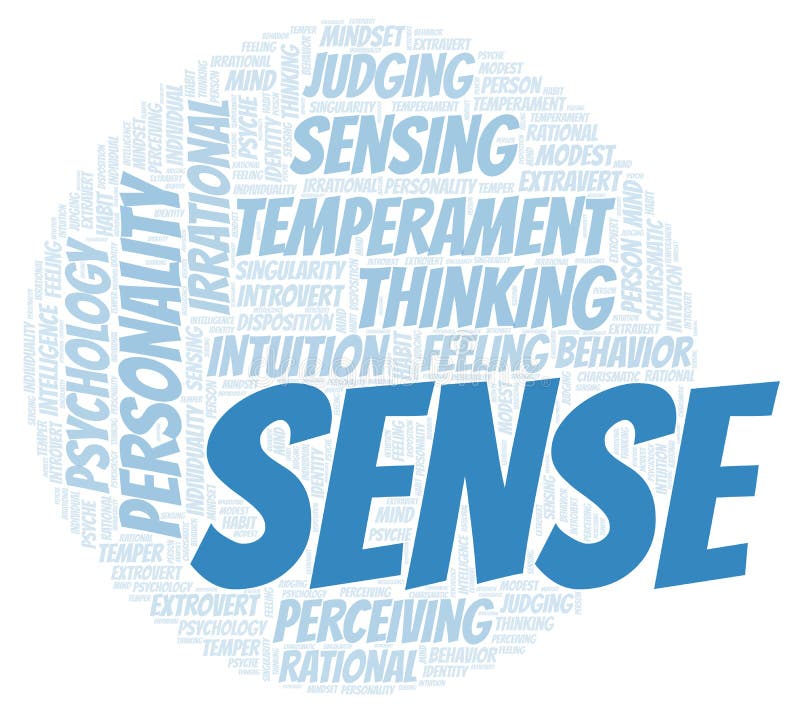 Sense Typography Word Cloud Create with the Text only. Stock ...