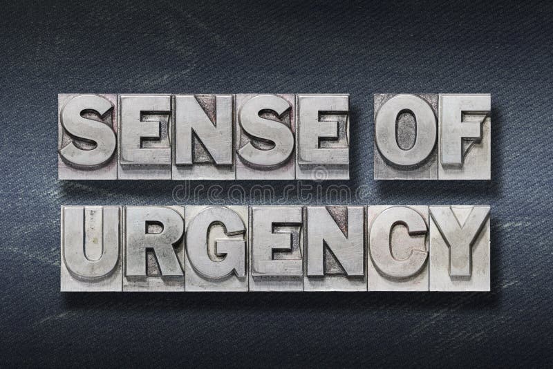 Sense of Urgency Text Wooden Blocks in Laptop Background. Business and ...