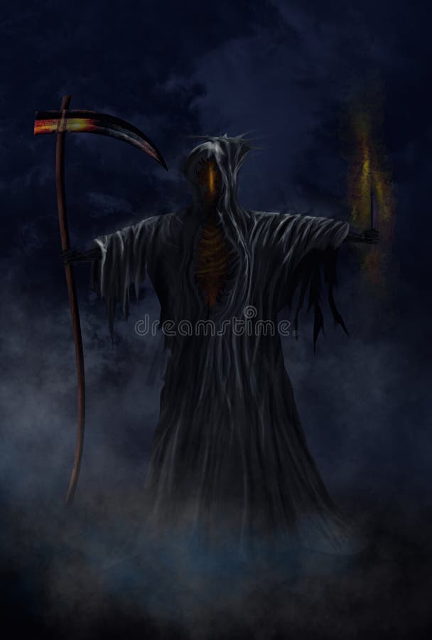 Sensenmannillustration stock abbildung. Illustration von abbildung ...