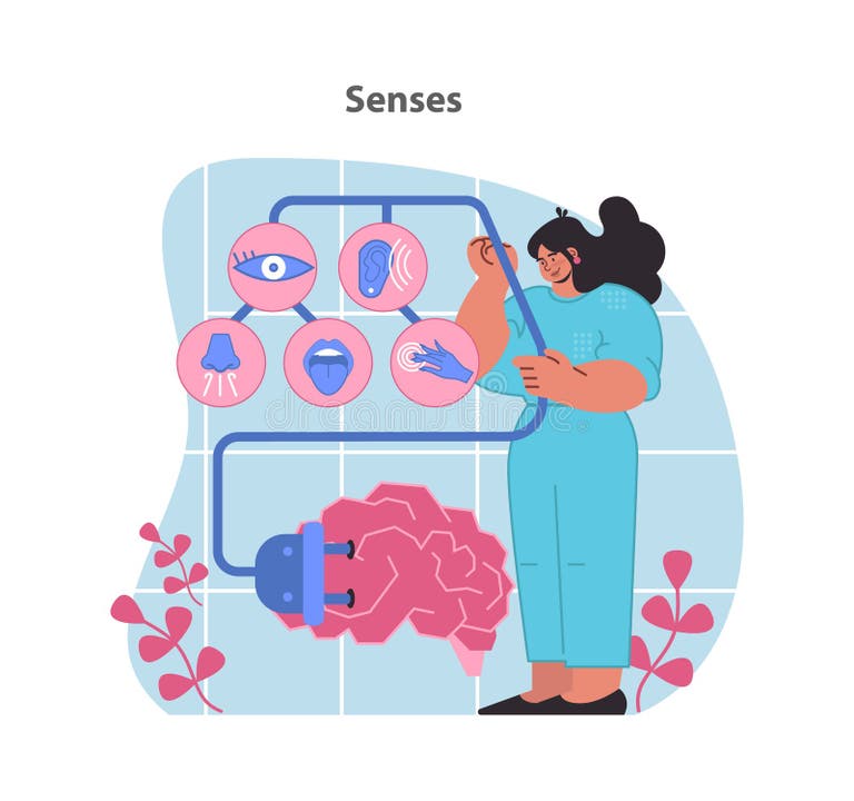 Senses Concept Illustration. a Visual Exploration of the Five Senses ...