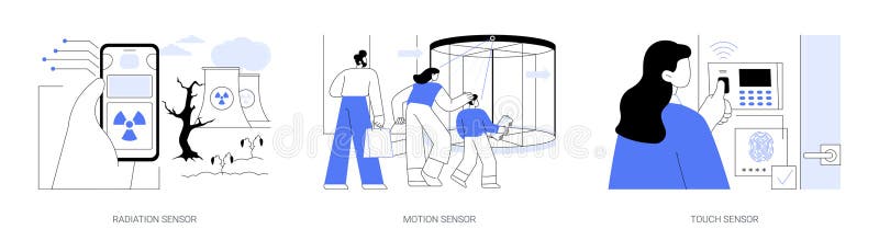 Sensing Technology Isolated Cartoon Vector Illustrations Se Stock ...