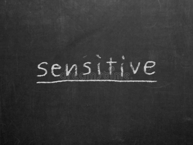 Sensitive concept word stock illustration. Illustration of text - 337925462