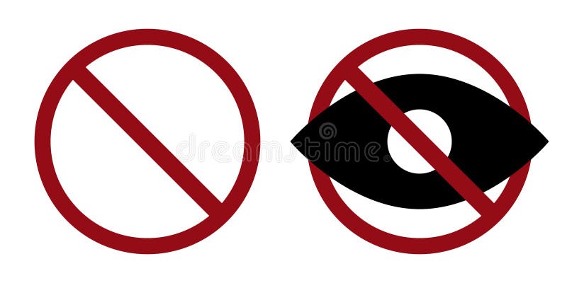 Sensitive Content Ban Prohibit Icon. Not Allowed Banned Content Stock ...