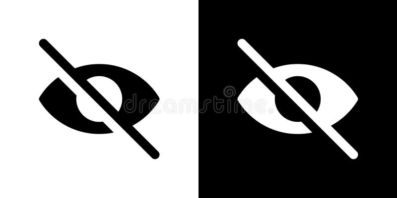 Sensitive Content, Crossed Out Eye Icon Vector. Social Media Elements ...