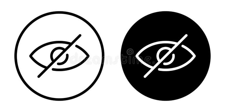 Sensitive Content, Hide Icon on Black Circle. Social Media Violence ...