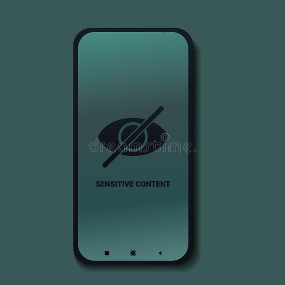 Sensitive Content Sign on the Smartphone Screen. Hide View. Explicit ...