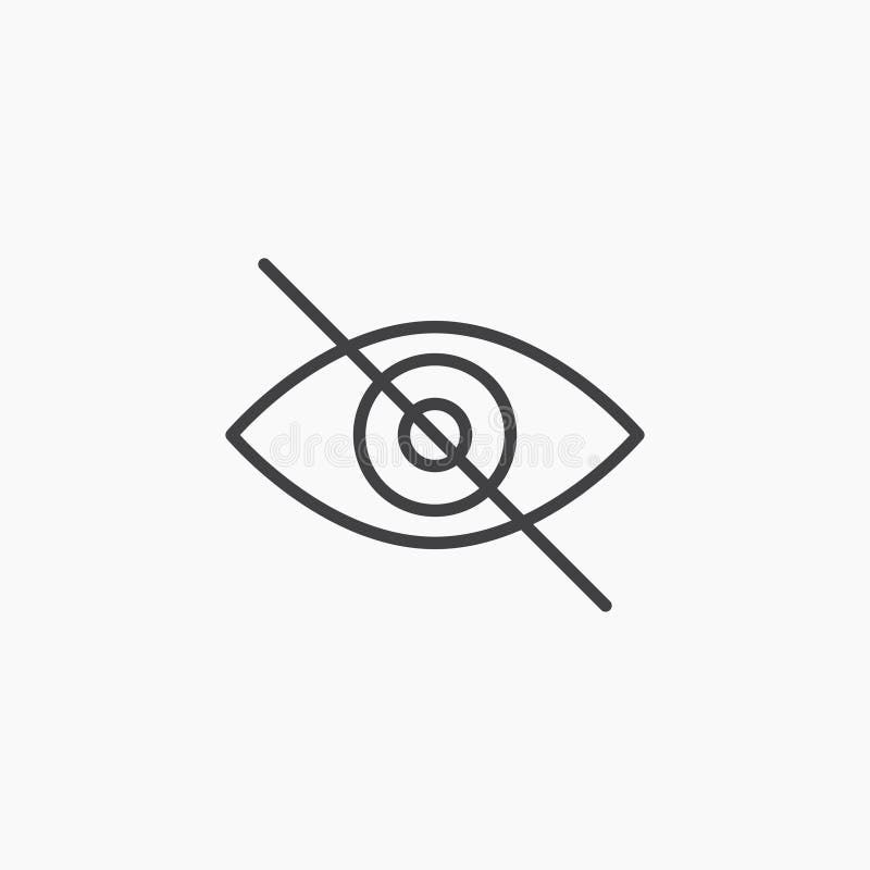 Sensitive Contentline in Thin Line Black Color. Flat Simple Vector ...