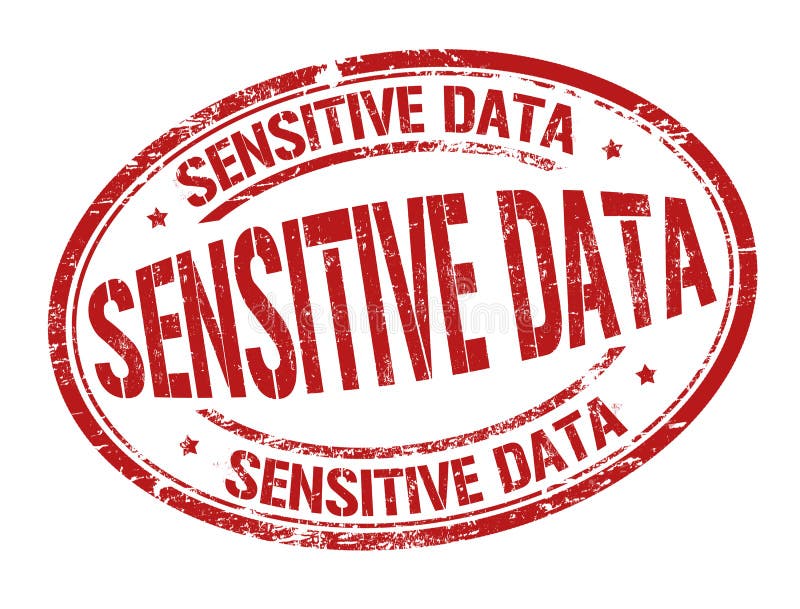 Sensitive Data Types Yellow Brochure Template Stock Vector ...