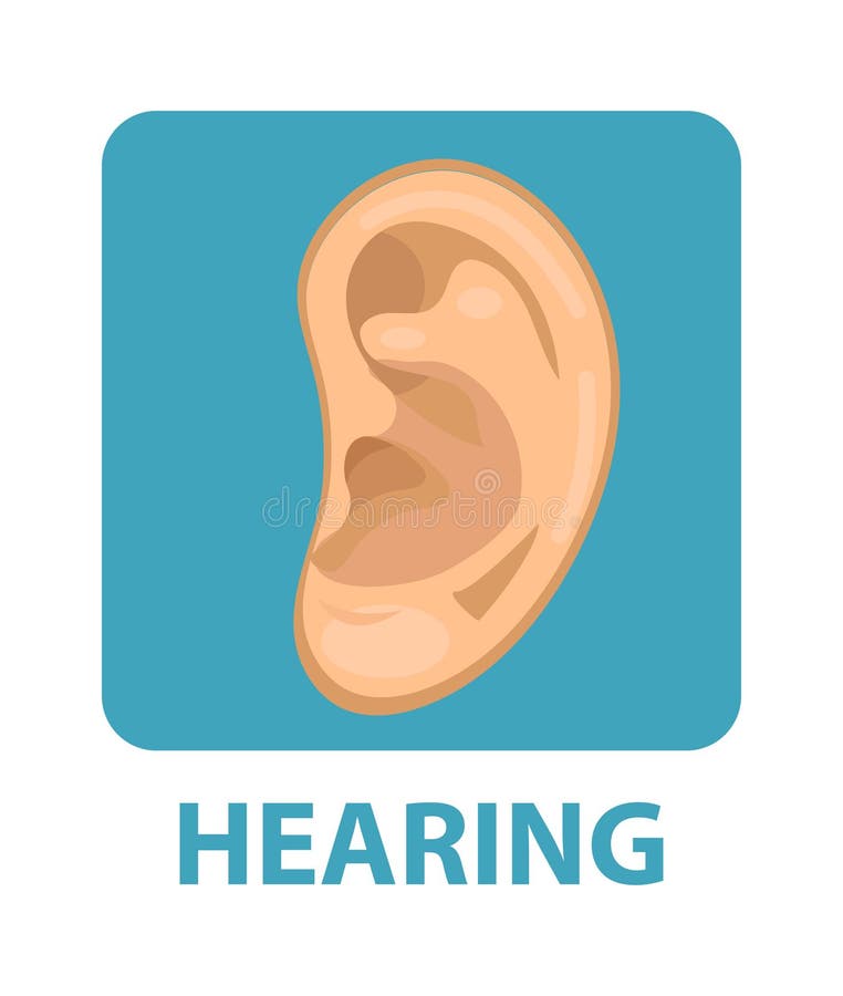Hearing Aid Icon with Wraparound Ear Wire Stock Vector - Illustration ...