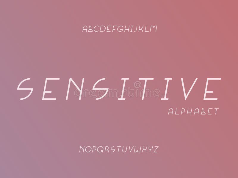 Sensitive Italic Font. Vector Alphabet Stock Vector - Illustration of ...