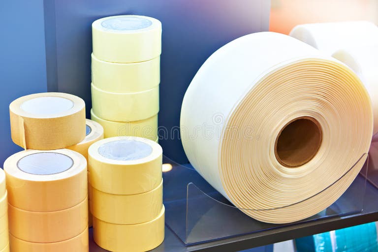 Sensitive masking tapes stock image. Image of glue, roll - 397626699