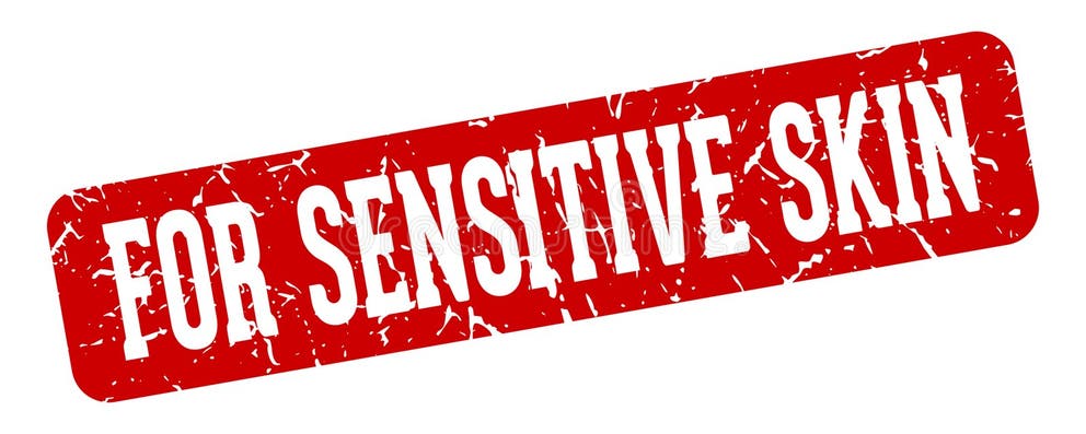 For Sensitive Skin Rectangular Sign. for Sensitive Skin Stamp Stock ...
