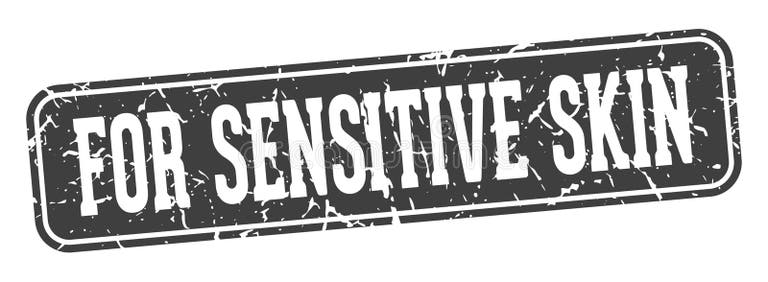 For Sensitive Skin Rectangular Sign. for Sensitive Skin Stamp Stock ...