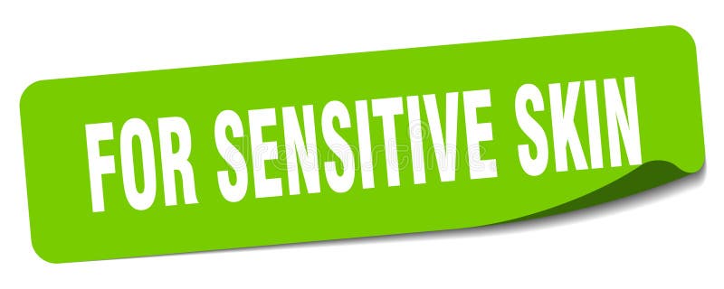For Sensitive Skin Sticker. for Sensitive Skin Label Stock Illustration ...