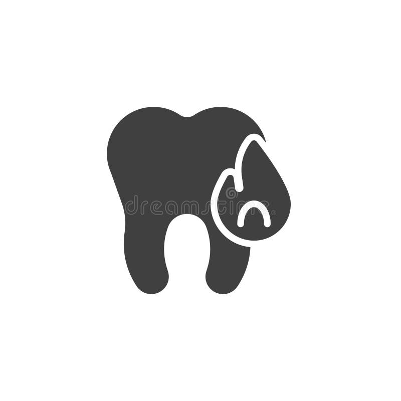 Sensitive Teeth Vector Icon Stock Vector - Illustration of single ...