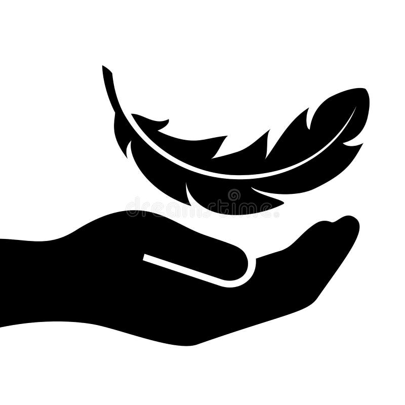 Feather vector icon stock vector. Illustration of flock - 102823255