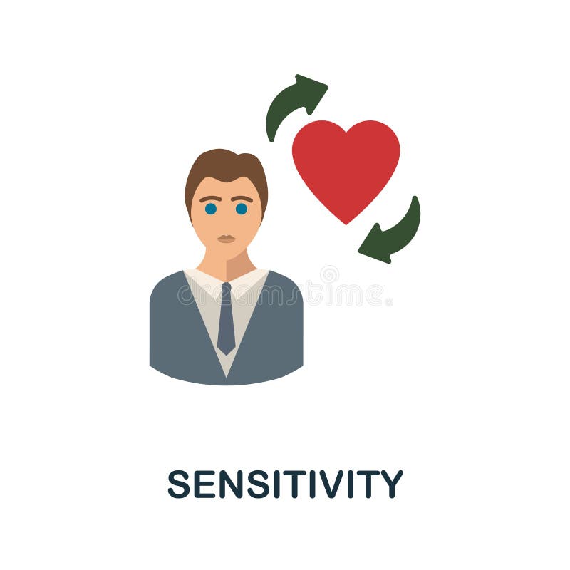 Sensitivity Flat Icon. Colored Element Sign from Company Value ...