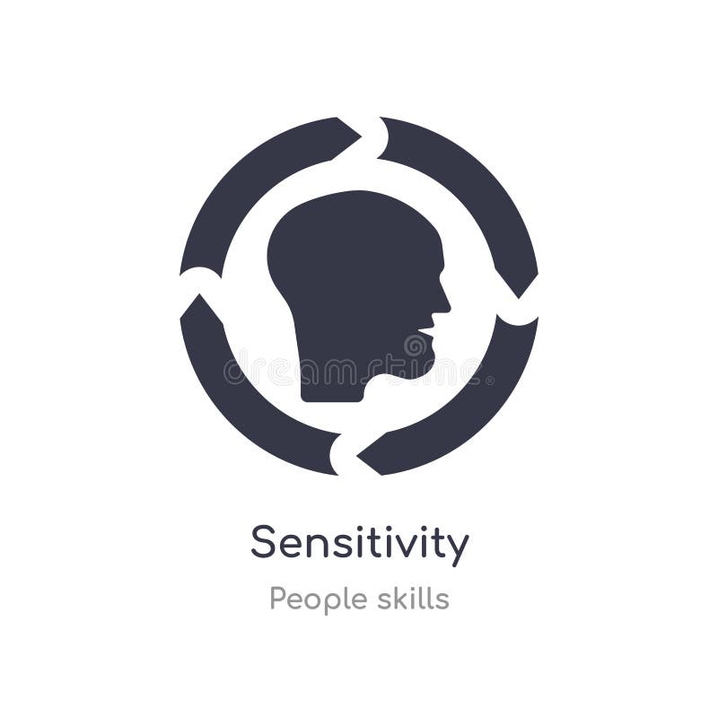 Sensitive Skin Icon Isolated On White Background Stock Vector ...