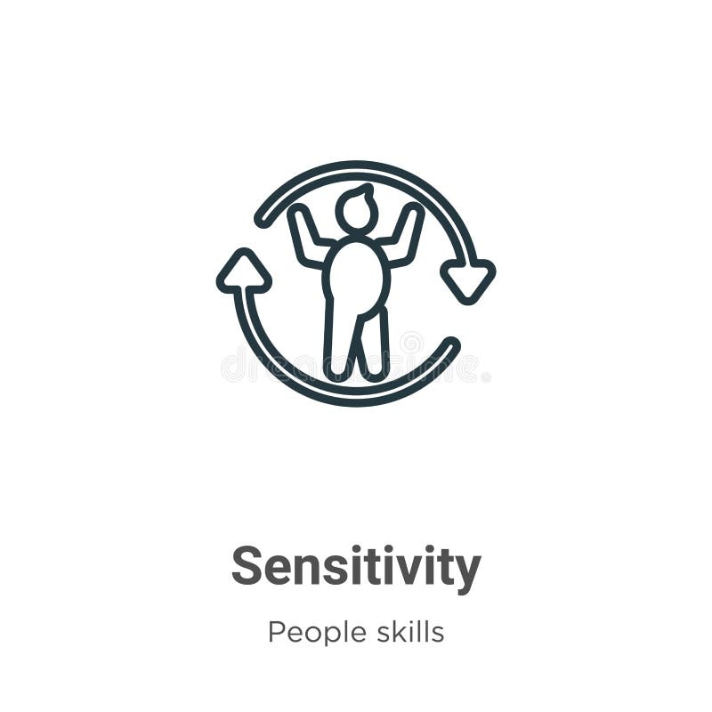 Sensitivity Outline Icon. Isolated Line Vector Illustration from People ...