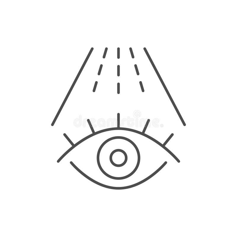 Sensitivity To Light Line Icon Stock Vector - Illustration of disease ...
