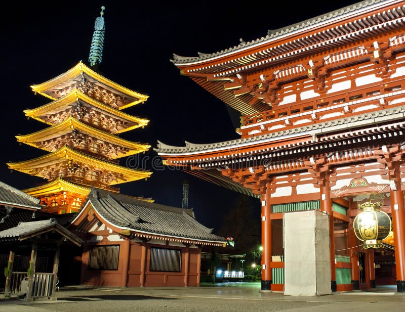 Senso-ji Temple, Asakusa, Tokyo, Japan Stock Image - Image of asakusa ...