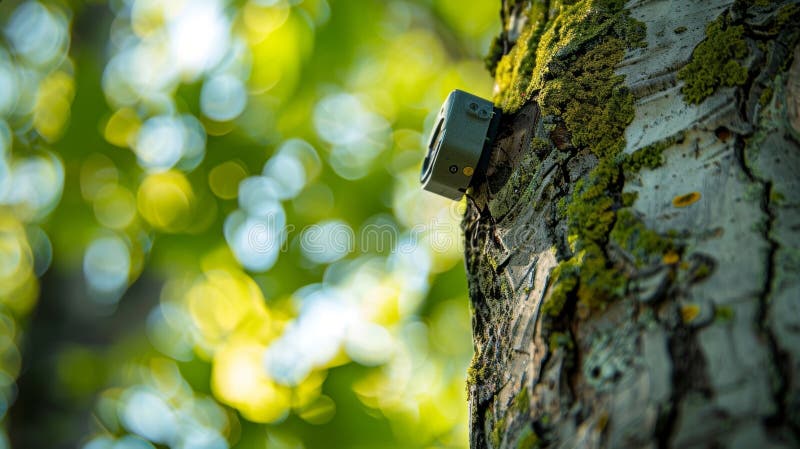 A Sensor Attached To a Tree Trunk Using Vibrations To Deter Insects ...