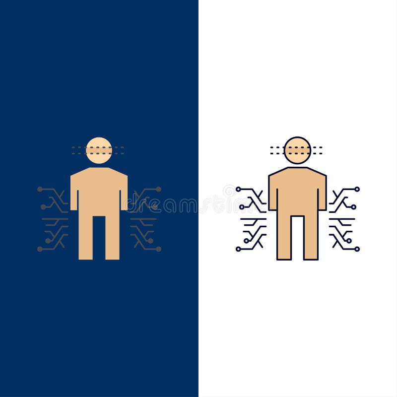 Sensor, Body, Data, Human, Science Flat Color Icon Vector Stock Vector ...