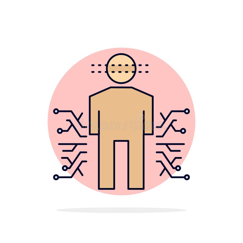 Sensor, Body, Data, Human, Science Flat Color Icon Vector Stock Vector ...