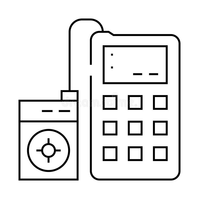 Sensor Calibration Electronics Line Icon Vector Illustration Stock ...