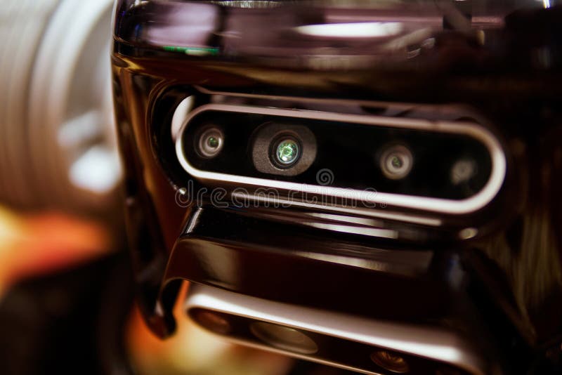 4 Sensor Cameras on the Robot Dog. Close Up Stock Photo - Image of ...