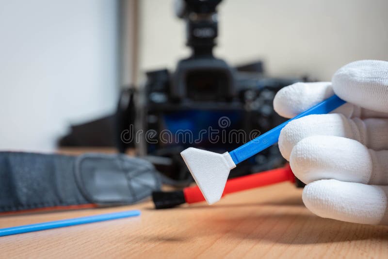 Sensor Cleaning of a Camera Stock Image - Image of concept, cleaner ...