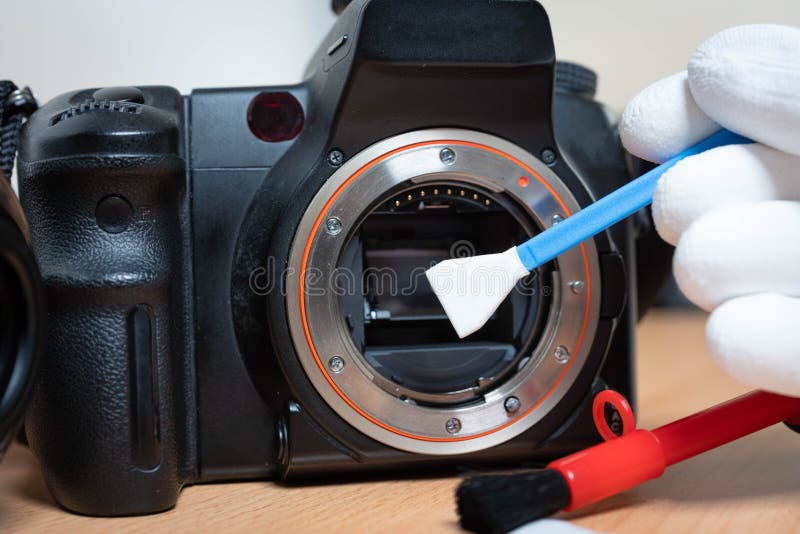 Sensor Cleaning of a Camera Stock Photo - Image of camera, black: 147569084