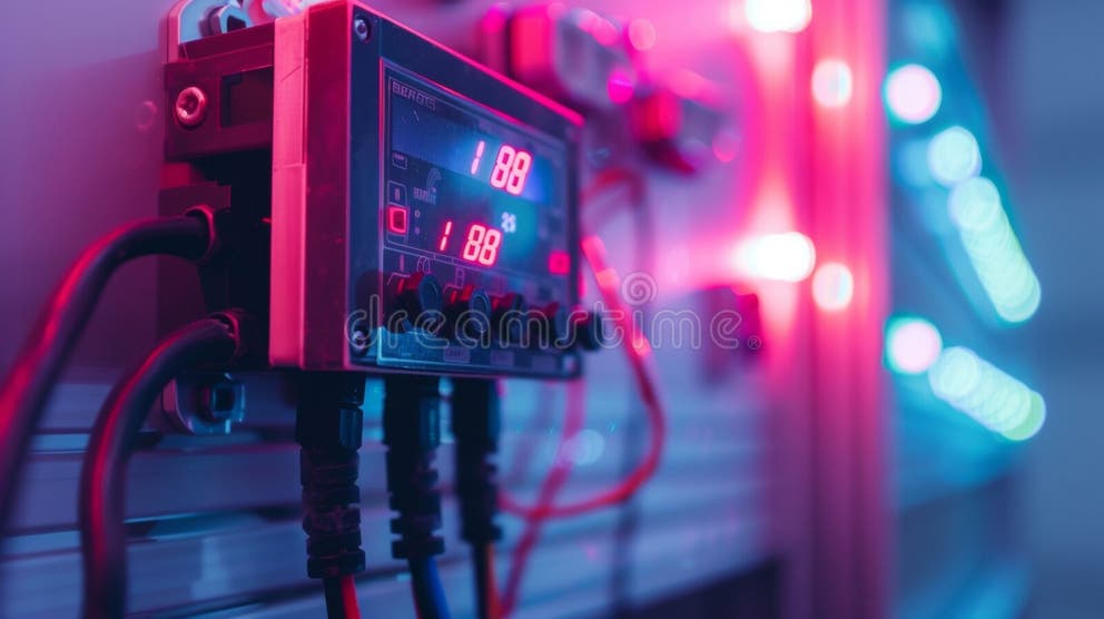 The Sensor is Connected To a Small Control Panel with Buttons and a ...