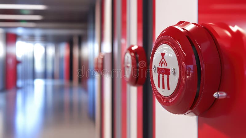 Sensor Fire and Alarm System Stock Illustration - Illustration of ...