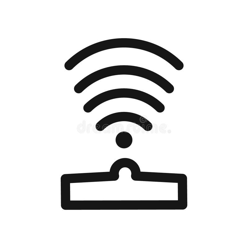 Sensor Icon Black Line Art Vector Logo Stock Vector - Illustration of ...