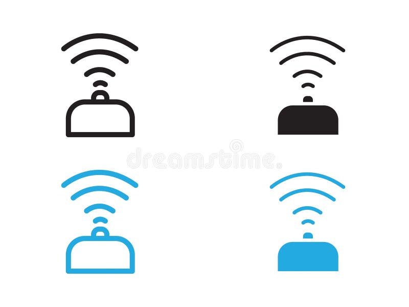Sensor Icon Black and White Vector Outline Sign Stock Vector ...