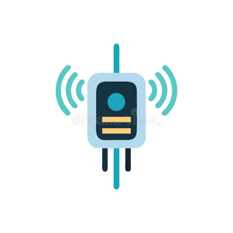 Sensor Icon for Monitoring Systems Stock Illustration - Illustration of ...