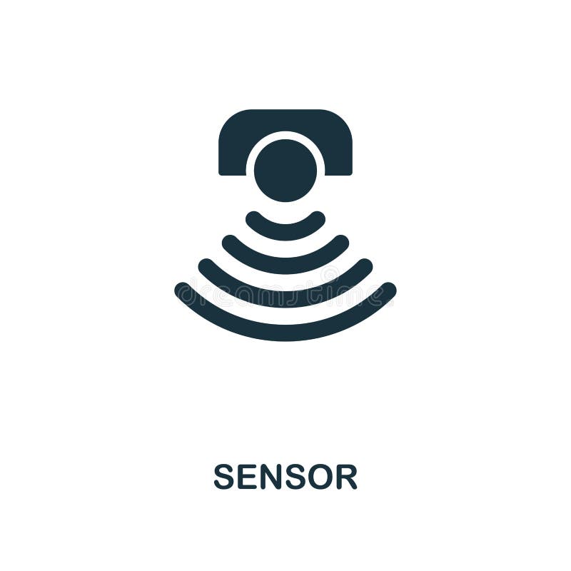Sensor Icon Monochrome Style Design From Machine Learning Icon