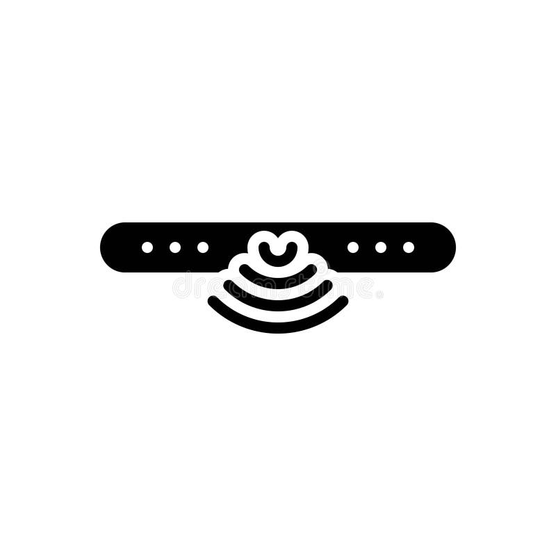 Black Solid Icon for Sensor, Security and Safety Stock Illustration ...